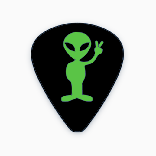 STL file Alien Guitar Pick 👽 ・3D printing template to download・Cults