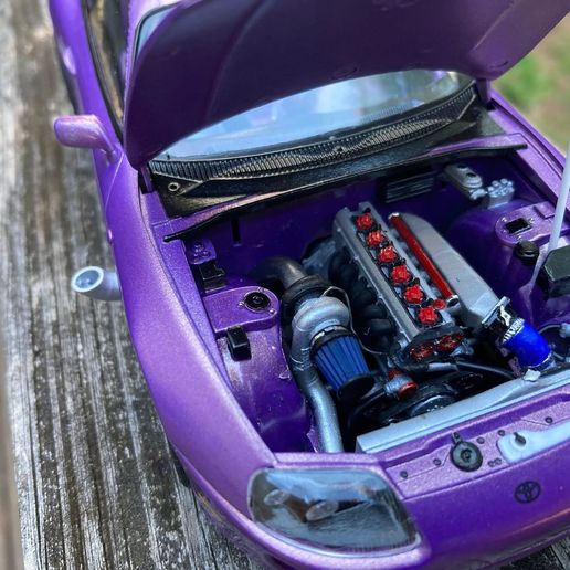 🚗 TITEN Billet Toyota 2JZ Turbo engine High Detail Supra motor・3D Print ...