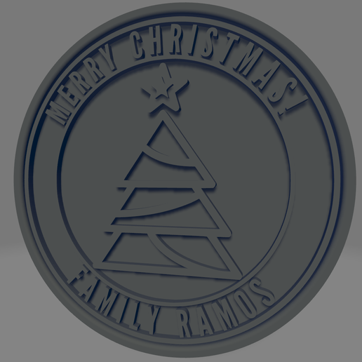STL file The Ramos Family’s Personalized Christmas Coaster - Festive ...