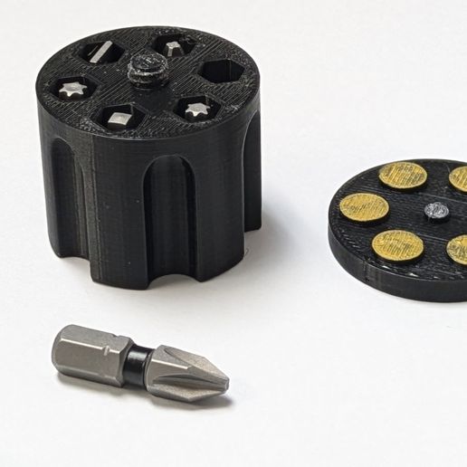 🔩 Revolver Cylinder EDC Nut Driver・Arquivo STL Grátis para Impressão 3D ...