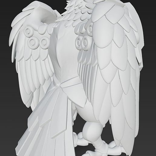 🦅 Mechanical Eagle Armor Figure - Futuristic Bird Warrior Statue・ STL ...