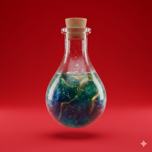 🧪 Glow-effect potion bottle - Halloween, spooky, scary, horror, creepy ...