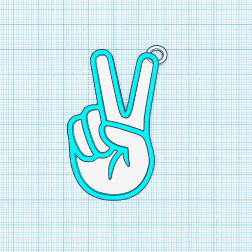 🔑 Two Finger Key Ring・ STL File for 3D printing・Cults