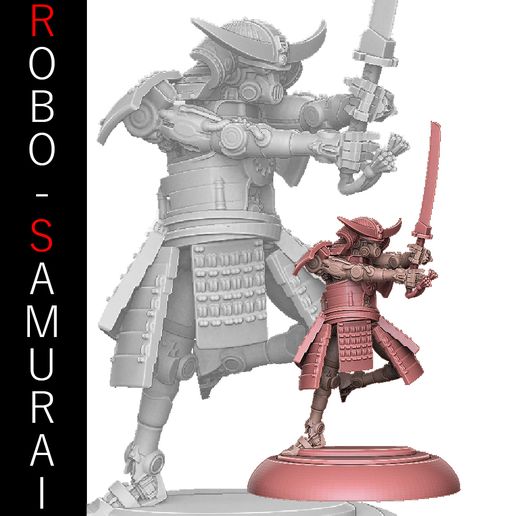 🗡️ Robo Samurai Mk 6・ STL File for 3D printing・Cults