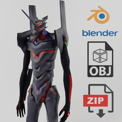 🎲 Evangelion EVA MK 09 2 Textured Lowpoly・ OBJ File for ・Cults