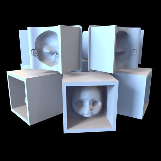 👨‍🎨 MOLD FOR CLAY DOLLS FACES・ STL File for 3D printing・Cults