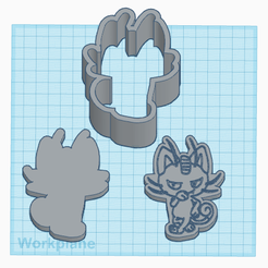 3D file Pokemon: Alolan Vulpix 3 Piece Bath Bomb Mold・3D printing design to download・Cults