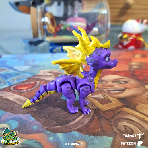 🐉 Spyro - Spyro The Dragon | Flexi print-in-place | Multicolor・ 3D File ...