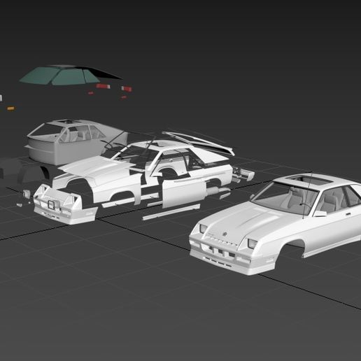 🚗 Dodge Charger L body 1987 SEPARATED-READY TO PRINT・Archivo STL para ...