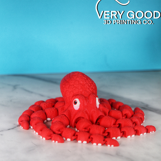 STL file Cute Octopus Flexi & Tentacle Keychain 🐙 (3MF)・3D print model ...