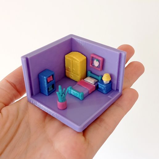 📦 Tiny room in a mini Juice box・ STL File for 3D printing・Cults