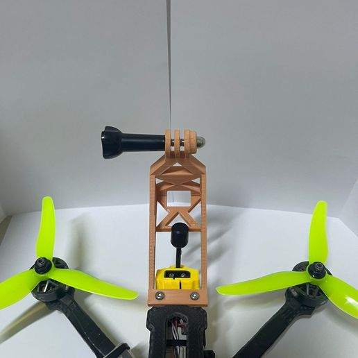 STL file 3 person of view fpv drone gopro mount 🧞‍♂️ ・3D print design ...
