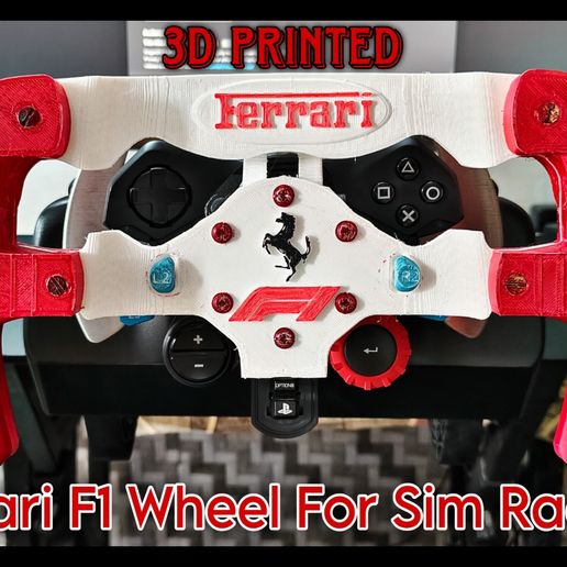 🛞 Ferrari F1 Racing Wheel for Sim Racing Logitech G29 Mod・ STL File for ...