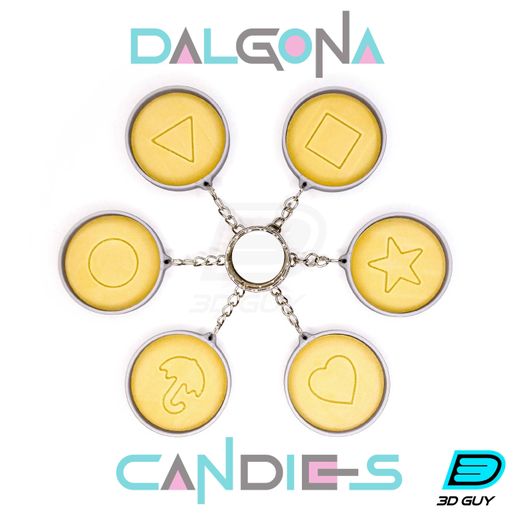 Descargar archivo STL gratis Dalgona Candy Keychains Set with Iconic ...