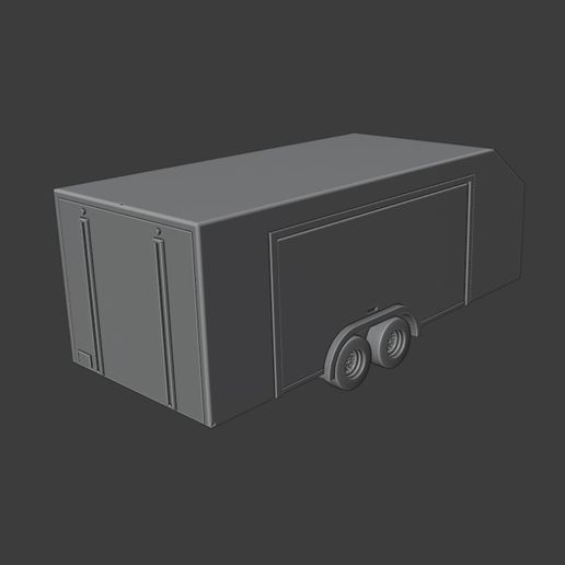 🚐 1:64 Scale Trailer - Enclosed - Version#3・ STL File for ・Cults