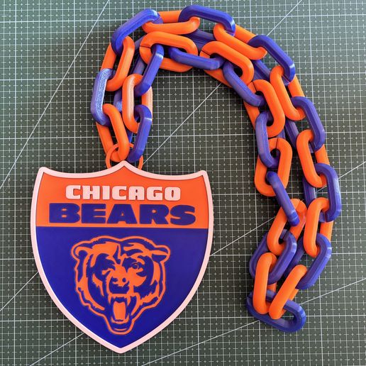 🛡️ CHICAGO BEARS NFL SHIELD CHAIN・ STL File for 3D printing・Cults