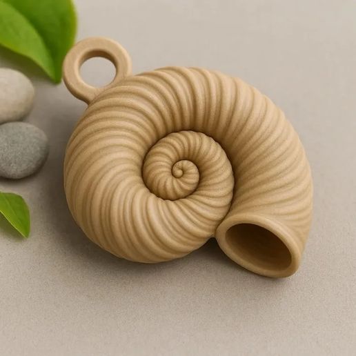 🐚 Spiral Shell Keychain・ STL File for 3D printing・Cults