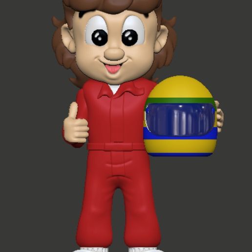 🏎️ Senninha Little Senna Ayrton Senna cartoon・ 3D File for 3D printing ...