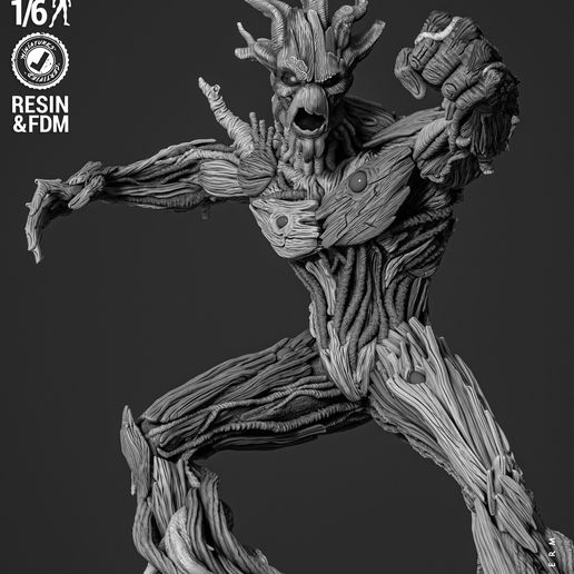 🗿 WICKED MARVEL GROOT SCULPTURE : TESTED AND READY FOR 3D PRINTING・ 3D ...