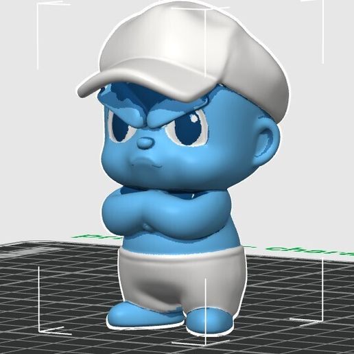 STL file Smurf Smurf grumpy 🗝️ ・3D printable model to download・Cults