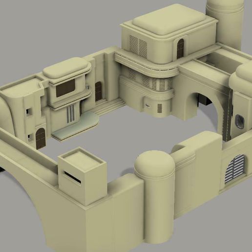 🏙️ Rogue One Jedha City inspired Star Wars Legion Diorama Buildings ...