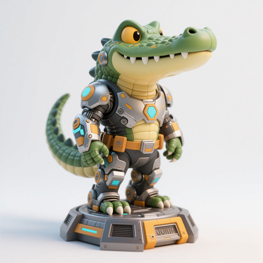 🤖 Robot Sculpture Mech Sculpture crocodile・ STL File for 3D printing・Cults