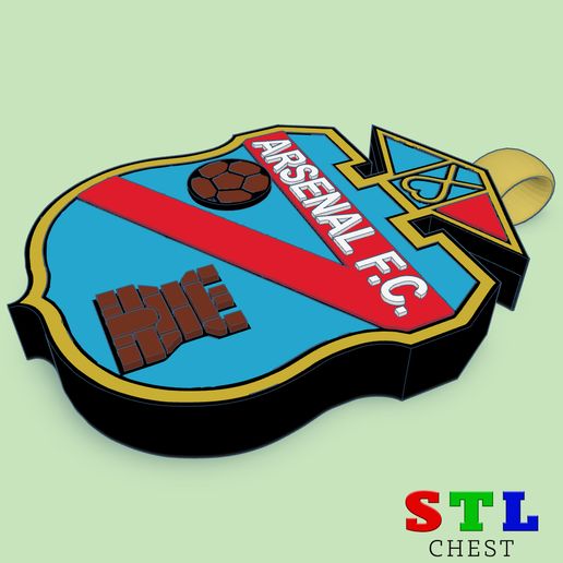 🛡️ ARSENAL SHIELD KEYCHAIN / PENDANT・ STL File for 3D printing・Cults