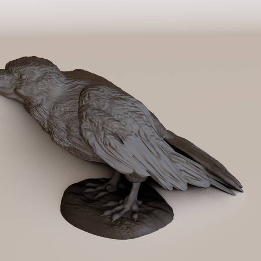 🐦 Raven sitting stl・ STL File for 3D printing・Cults