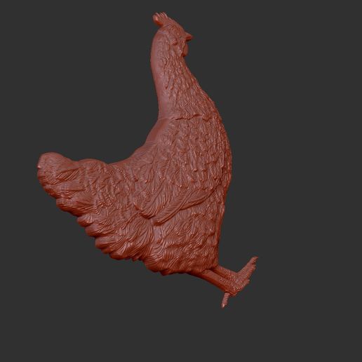 STL file Hen 3d relief .stl file 📁 ・3D printable model to download・Cults