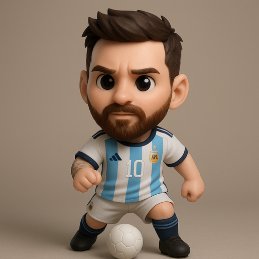 ⚽ Messi Chibi・ STL File for 3D printing・Cults