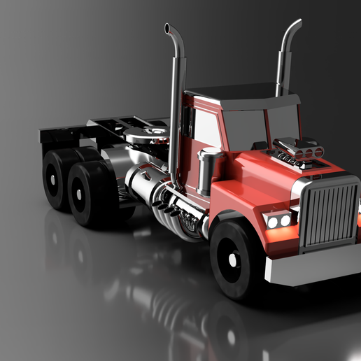 STL file drag racing semi peterbilt 🚚 ・3D printable design to download ...