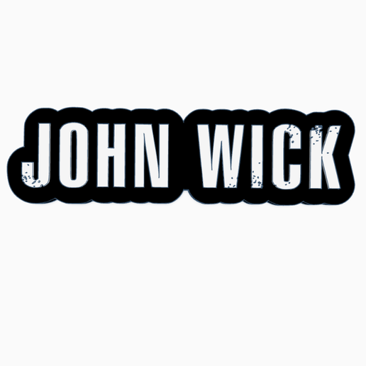 👾 JOHN WICK Logo Display by MANIACMANCAVE3D・ STL File for 3D printing・Cults