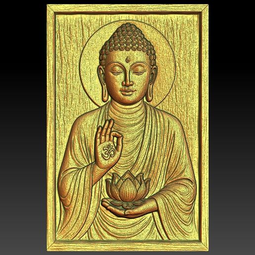 👼 Buddha CNC Relief Model・ STL File for 3D printing・Cults