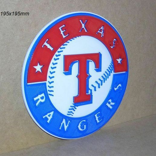 ⚾ Texas Rangers, baseball, team, sign, signboard, sign, print3d, ball ...