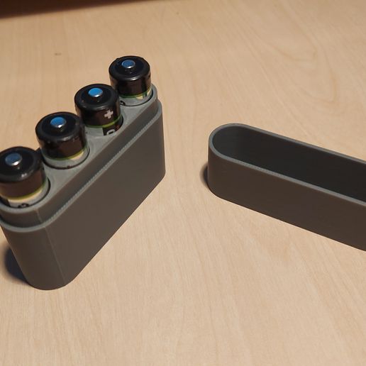 🔋 AA BATTERY STORAGE BOX & LID FOR 4 BATTERIES・Free STL File for 3D ...