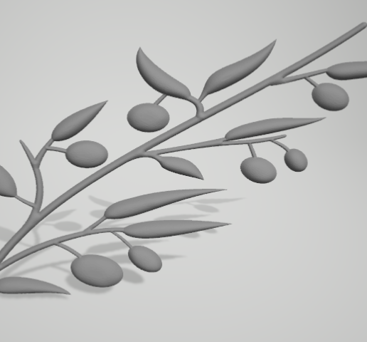 🫒 olive oil branch・ STL File for 3D printing・Cults