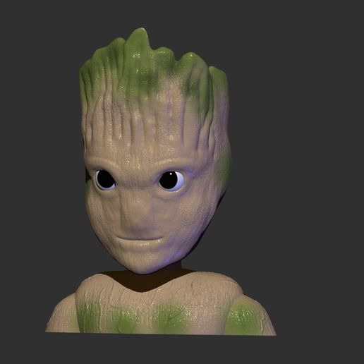 👤 mini groot bust・Archivo STL para ・Cults