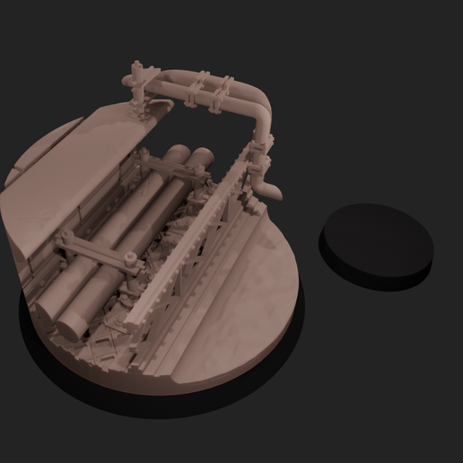 🪜 Industrial fringe character base - 60mm・Free STL File for 3D printing ...
