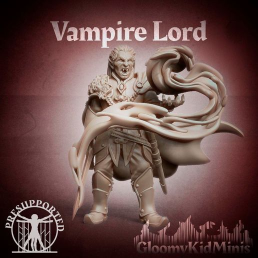🧛 Vampire Lord (modular with bases)・ 3D File for 3D printing・Cults