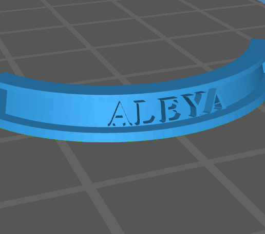 🎲 ALEYA NAME PLATE 32MM・ STL File for ・Cults