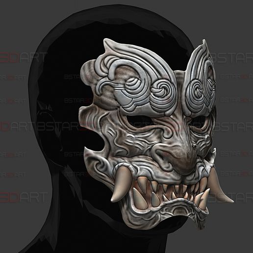 💂 Gale Guard Beast Face Mask - Black Myth Wukong Armor Accessories・ 3D ...