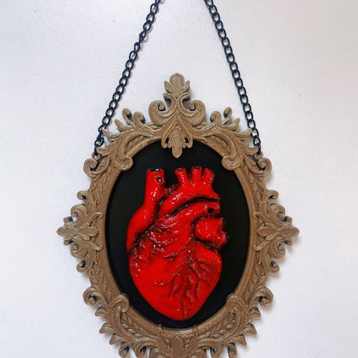 3D file Anatomical Heart in Elegant Baroque Frame 🫀 ・Template to ...