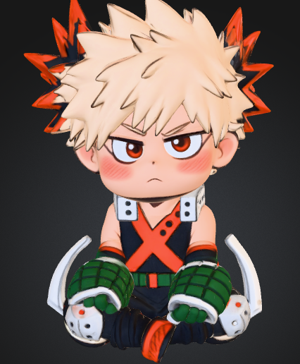 👾 Cute Katsuki Chibi・Fichier STL pour Impression 3D・Cults