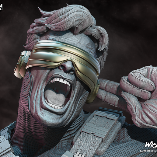 🗿 Wicked Marvel Cyclops Sculpture: Tested and ready for 3d printing・ 3D ...