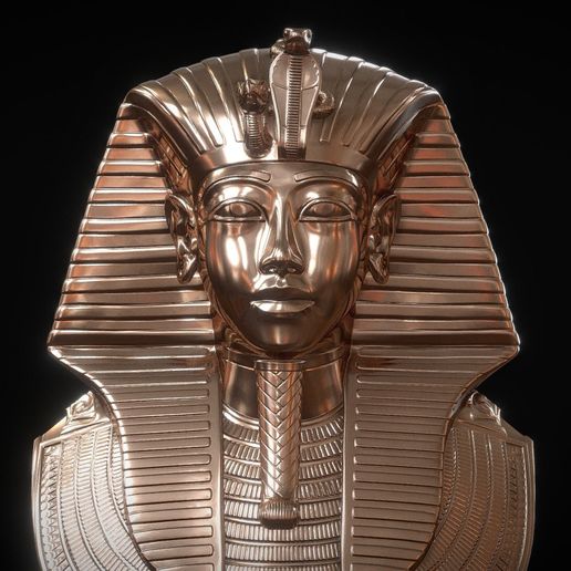 3D file Tutankhamun Mask Wall Decor - 3D Printable Ancient Egyptian Art ...