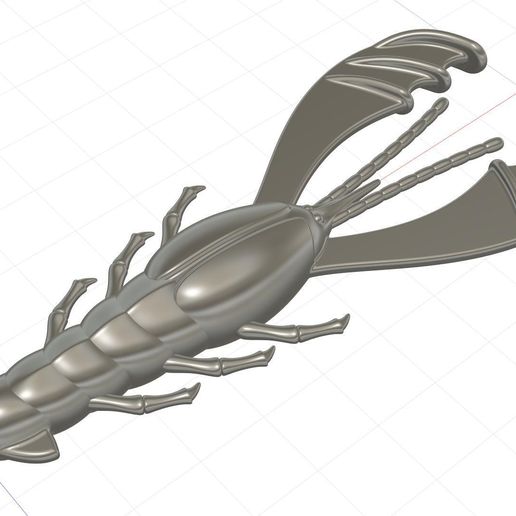🎣 Soft fishing lure - Crawfish 100mm・ STL file for 3D printing・Cults