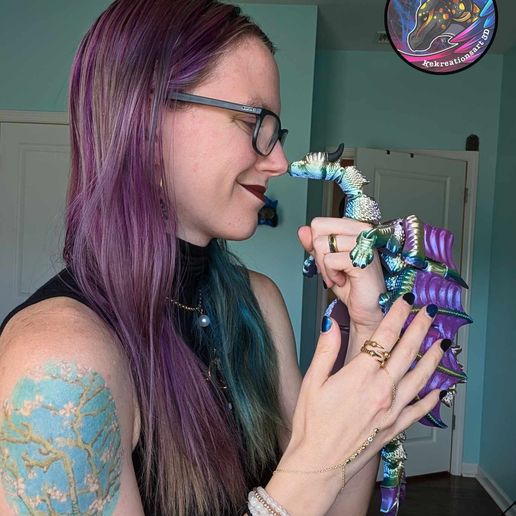 🐉 Flexi Dragon Finger Arm Puppet・ STL File for 3D printing・Cults