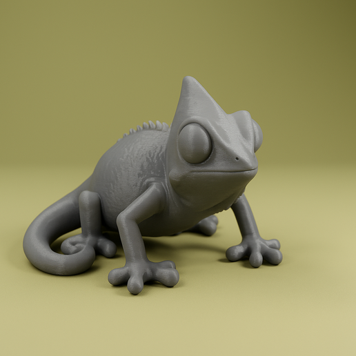 🦎 Realistic Chameleon STL – Detailed 3D Lizard Model for Printing・ STL ...