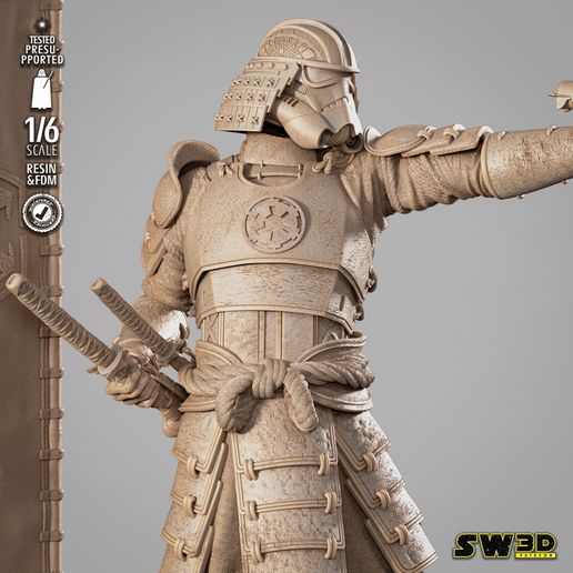 🫡 STORMTROOPER SAMURAI SCULPTURE - TESTED AND READY FOR 3D PRINTING・ 3D ...