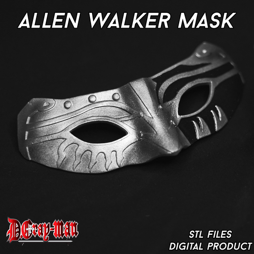 🎨 Allen Walker mask from D.Gray-man | Cosplay.・ 3D File for 3D printing ...